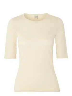 FLORE FLORE Anna Organic Cotton-jersey T-shirt - Neutrals