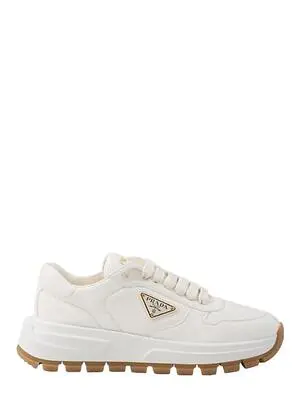 Prada Prax 01 Leather Trainers - Neutral