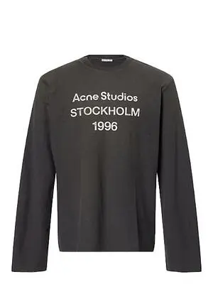 Acne Studios Edden 1996 Long-sleeves Cotton-blend T-shirt - Faded Black