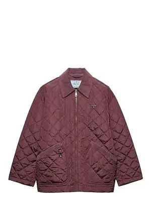 Prada Re-nylon Blouson Quilted Jacket - Burgundy