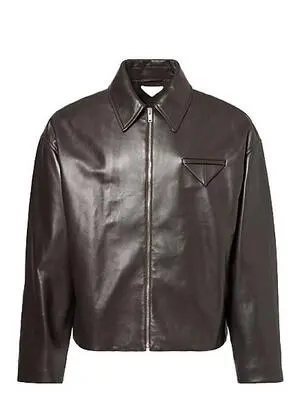 Bottega Veneta Kimono Regular-fit Leather Jacket - Fondant