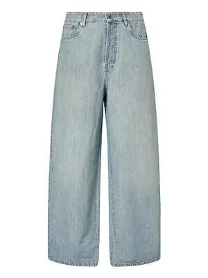 Miu Miu Chambray Wide-leg Denim Jeans - Celeste