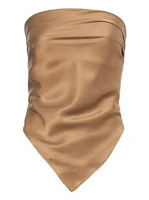 Dissh Percy Silk Scarf Top - Chestnut
