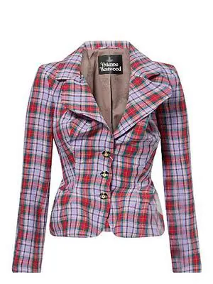 VIVIENNE WESTWOOD Drunken Check Linen Jacket - Multi