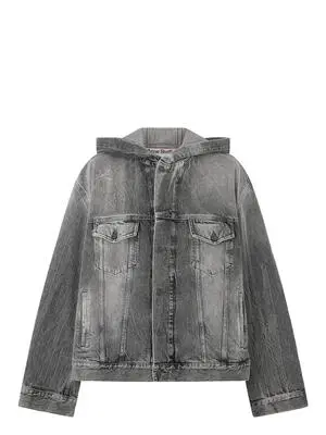Acne Studios Hooded Denim Jacket - Black