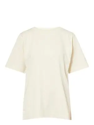 Khaite Allen Relaxed-fit Silk T-shirt - Cream