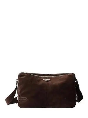 Prada Suede Shoulder Bag - Brown