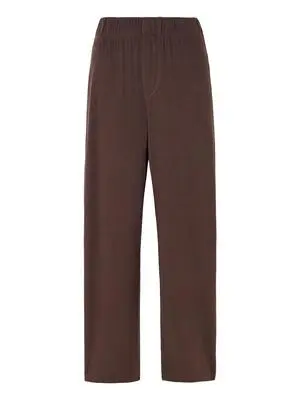 Eterne Lounge Ribbed Straight-leg Pants - Brown