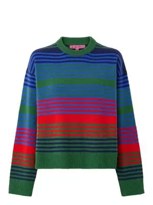 THE ELDER STATESMAN Dume Striped Cashmere Sweater - Multi