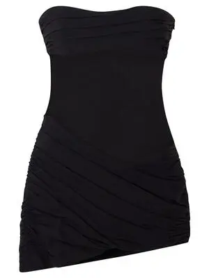 Christopher Esber Christo Ribbed-jersey Mini Dress - Black
