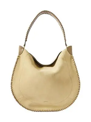 Isabel Marant Oskan Braided Leather-trimmed Suede Tote - Neutrals