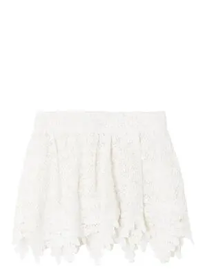 Isabel Marant Hanta Crocheted Cotton Shorts - White