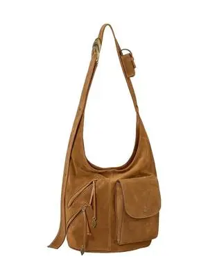 Ba&sh Ba&sh YouYou Multi-Pocket Bucket Bag Brown