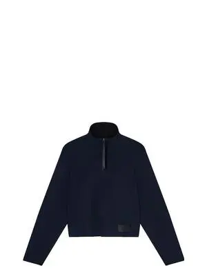 Emporio Armani Crêpe-jersey Zip-up Sweatshirt - Blue