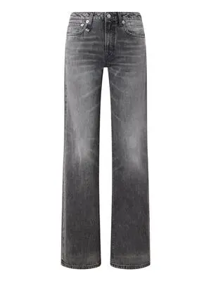 R13 Effie Mid-rise Straight-leg Jeans - Black