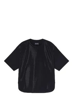 Emporio Armani Scuba Crêpe T-shirt With Micro Studs - Black