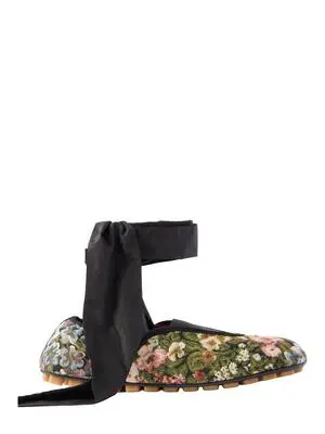 Valentino Garavani Rythmika Floral-jacquard Ballet Flats - Multi