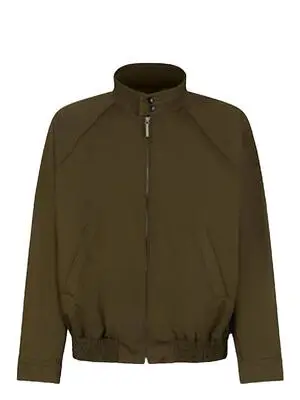 Marni Organic Gabardine Bomber Jacket - Deep Sage