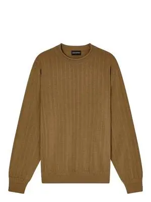 Emporio Armani Ribbed Stitch Sweater - Natural