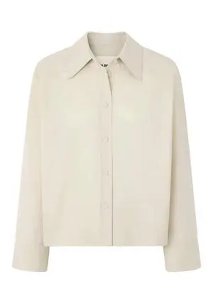 JIL SANDER Cropped Wool-Ripstop Shirt Sand