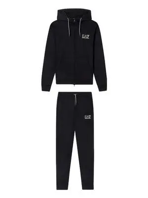 Emporio Armani Pro Tennis Tracksuit In Ventus7 Technical Fabric - Black