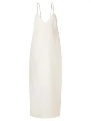 Khaite Taja Linen Maxi Dress - Cream