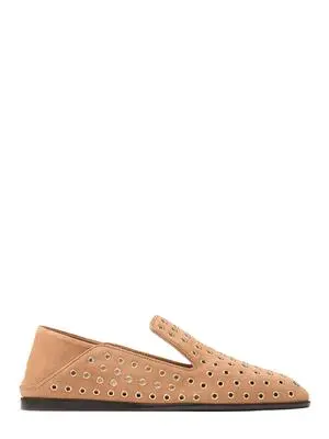 JIMMY CHOO Eliot Slipper - Toffee/gold