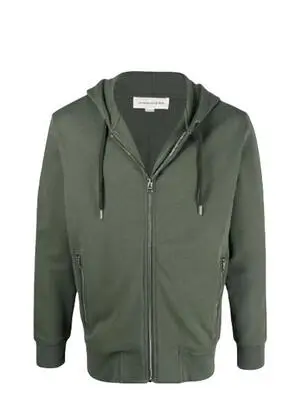 Alexander McQueen Side Logo-print Zip-up Hoodie - Dark Green