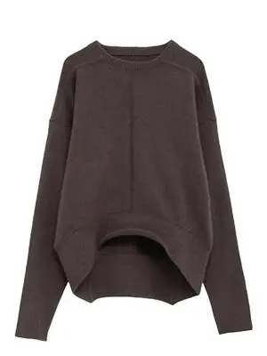 Rick Owens Maglia Round Neck Knitwear Sweater - Dark Dust