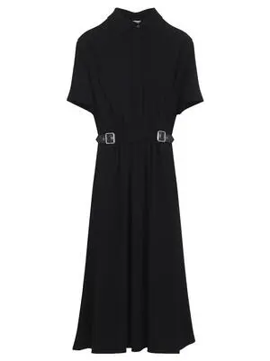 Loewe Belted Viscose Midi Dress - Black