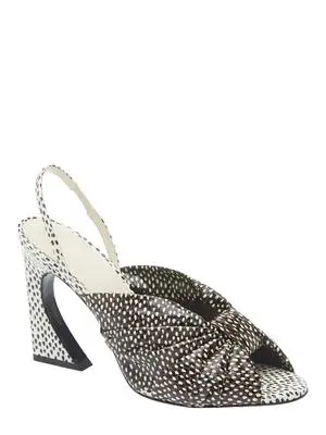 Fendi Arco Slingback Sandal - White/black