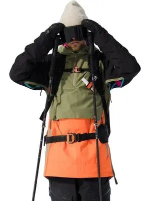 OOSC Snow Park Overhead Jacket - Orange & Khaki
