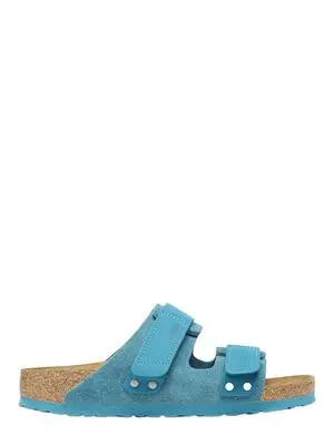 BIRKENSTOCK Uji Nubuck Slides - Deep Turquoise