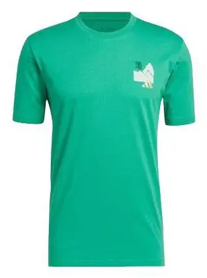 Adidas Jet Set Camper Graphic Tee Shirt - Camp Semi Court Green