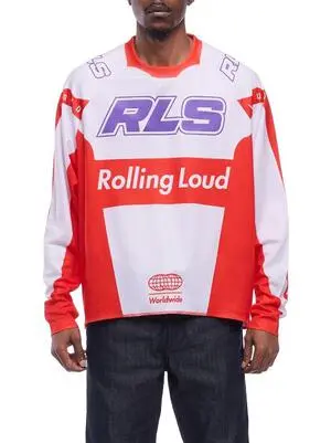 ROLLING LOUD Rl Sport Oversize Moto Jersey - Red
