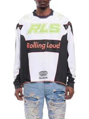 ROLLING LOUD Rl Sport Oversize Moto Jersey - Black