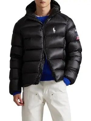 Polo Ralph Lauren The Hawthorne Flag 750 Fill Power Down Jacket - Polo Black