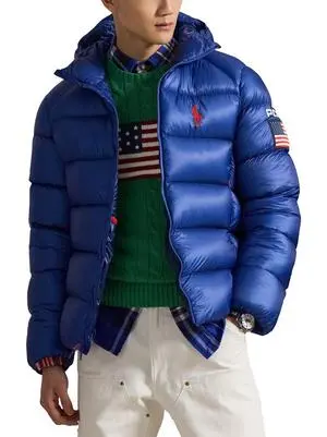 Polo Ralph Lauren The Hawthorne Flag 750 Fill Power Down Jacket - Sapphire Star