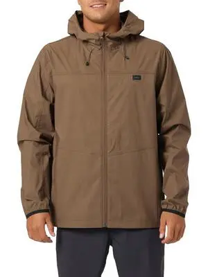O'Neill Trvlr Hooded Water Repellent Jacket - Teak