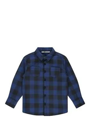 STAINS AND STORIES BY BABYFACE Check Button Up Shirt - Blue