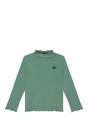 STAINS AND STORIES BY BABYFACE Ribbed Mock Neck Long Sleeve Shirt - Mint
