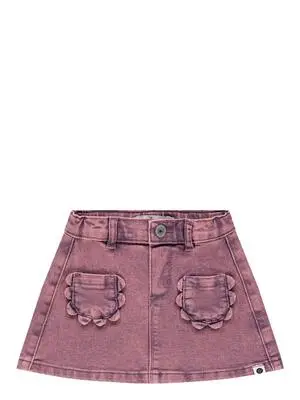 STAINS AND STORIES BY BABYFACE Acid Wash Denim Skirt - Purple