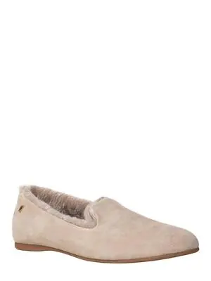 MAVE & CHEZ The Audrey Arch Support Shearling Loafer - Sand Suede