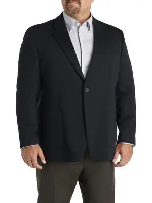 JV REFLEX Big & Tall Classic Knit Blazer - Black