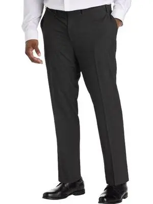 Michael Kors Big & Tall Birdseye Suit Pants - Charcoal