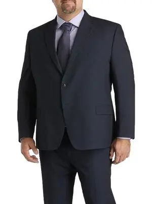 Michael Kors Big & Tall Birdseye Suit Jacket - Navy