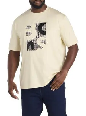 BOSS Big & Tall Thompson Graphic Tee - Off White