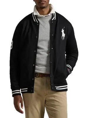 Polo Ralph Lauren Big Pony Fleece Baseball Jacket - Polo Black