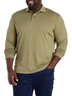 BOSS Big & Tall Pado Long-sleeve Polo Shirt - Medium Green