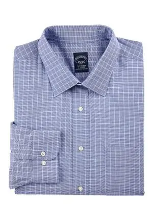 BROOKS BROTHERS Big & Tall Non-iron Windowpane Dress Shirt